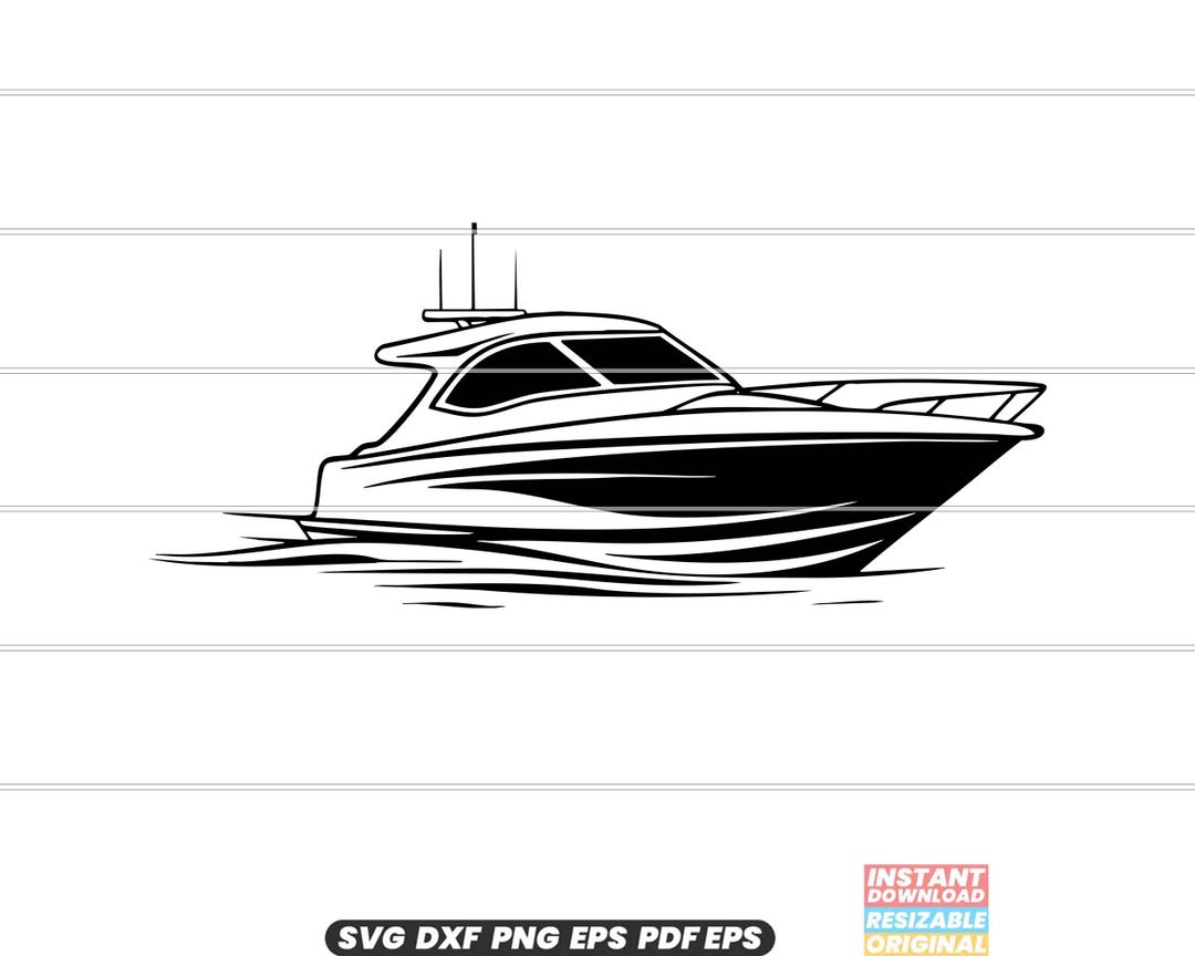 Cabin Cruiser Svg, Cabin Cruiser Dxf, Cabin Cruiser Png, Cabin Cruiser ...