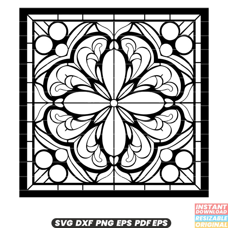 Stained Glass Art Craft Design Decoration Church Window Colorful Ornate ...
