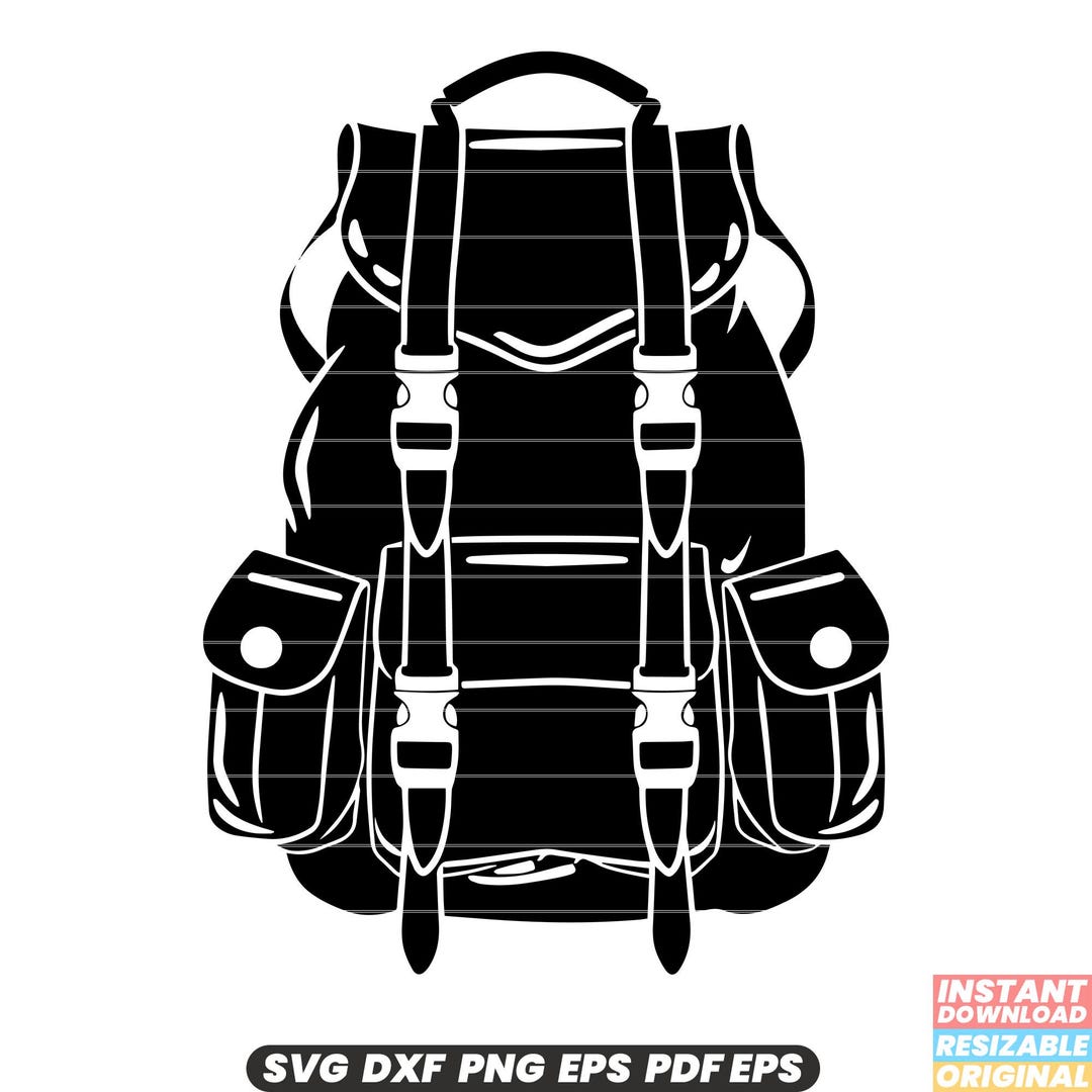 Backpack, Backpack Svg, Backpack Dxf, Backpack Png, Backpack Cut File ...