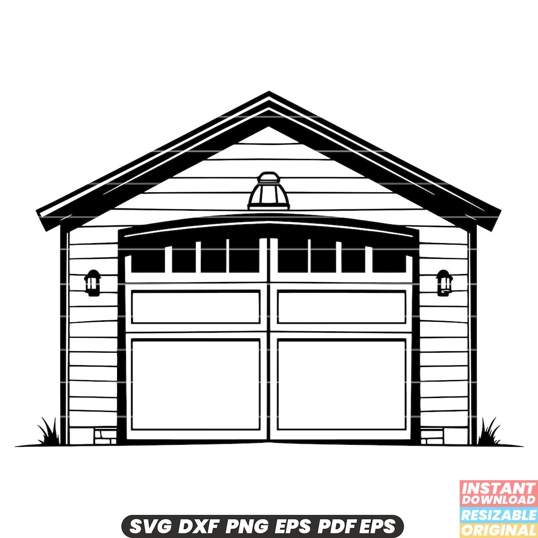 Garage SVG - Automotive Workshop, Car Repair Shop, Garage Building ...