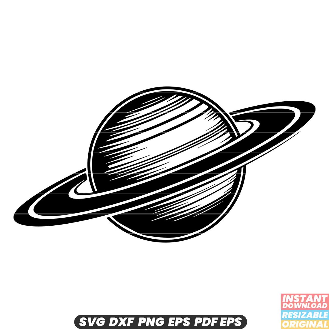 Saturn Planet SVG Solar System, Outer Space Illustration, Astronomical ...