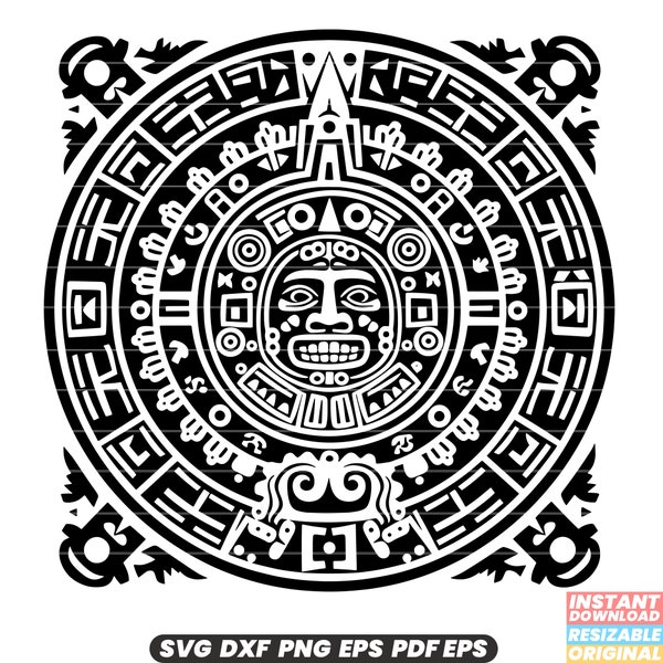 Mayan Calendar Svg - Etsy