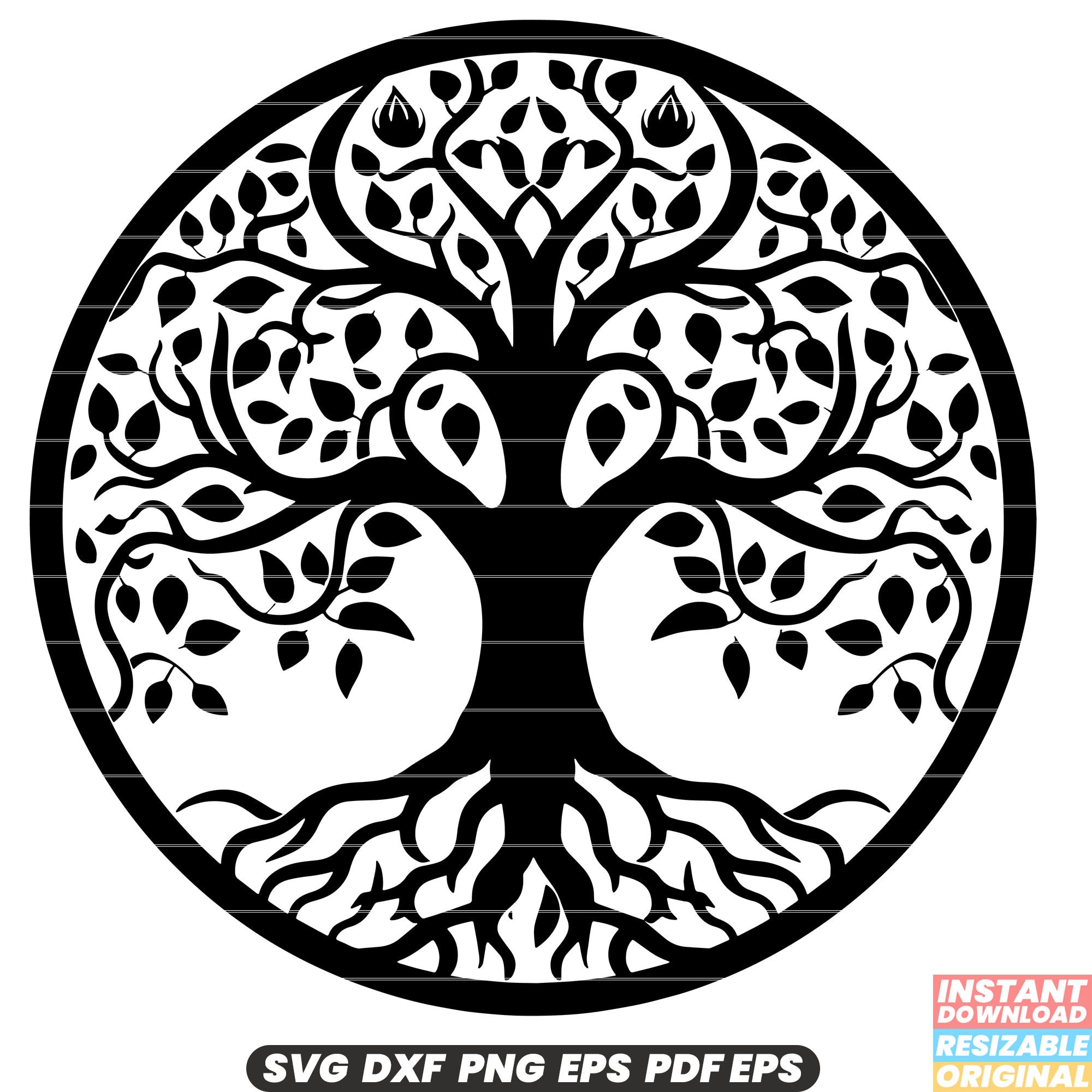 Tree of Life SVG Symbol Illustration Tree of Life Clipart Spiritual ...