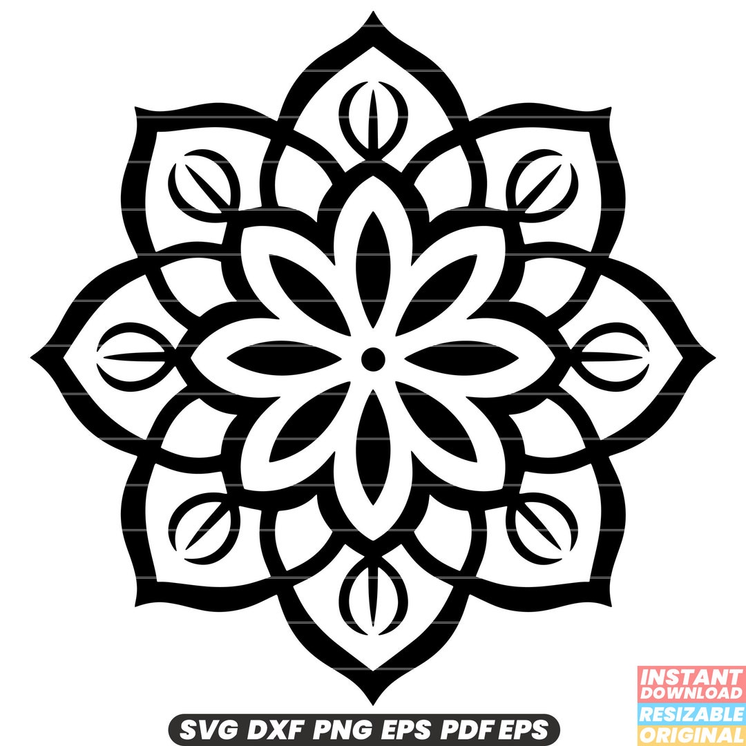 Mandala SVG, Mandala DXF, Mandala PNG Digital Designs Instant Download ...