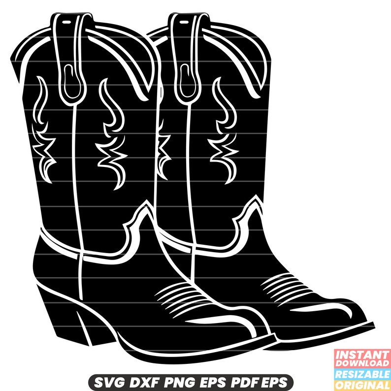 Cowboy Boots Leather Western Footwear Rodeo Durable Fashion Riding ...