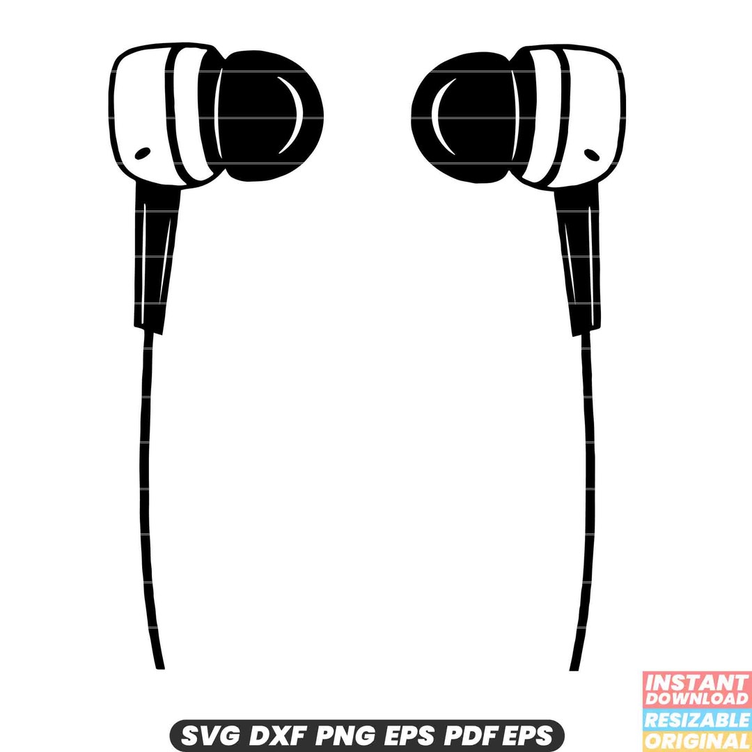 Earbuds SVG Headphones Music Audio Sound Wireless Bluetooth Technology ...