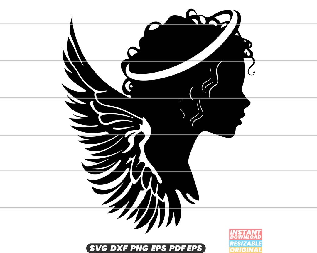 Angel SVG DXF PNG Cut File Clipart Instant Download Digital File #1 - Etsy