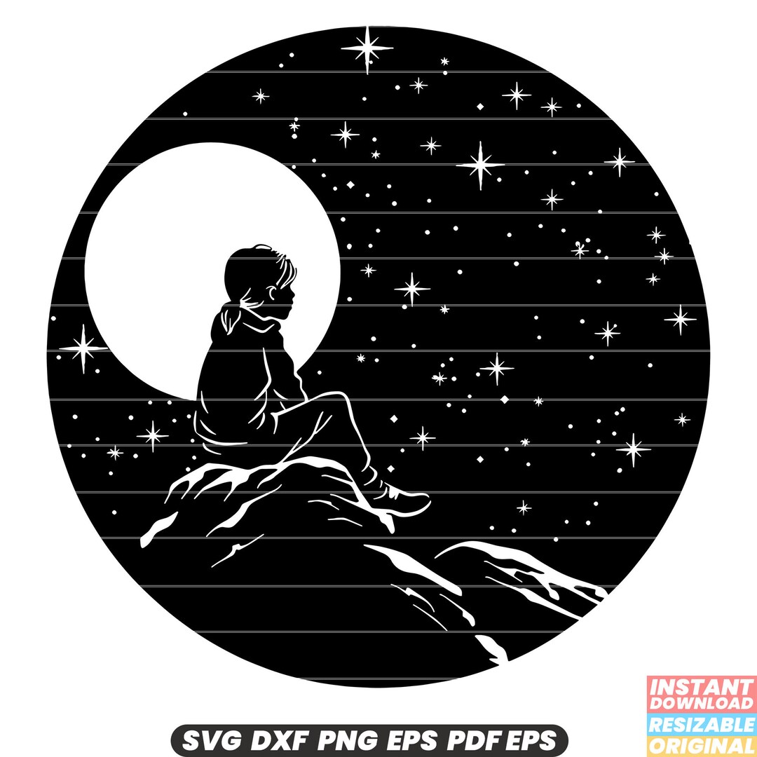 Stargazer SVG Astronomy Illustration Stargazer Clipart Space ...