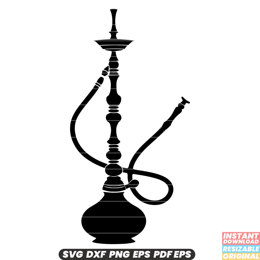 Hookah SVG Shisha Illustration Hookah Pipe Clipart Middle Eastern ...