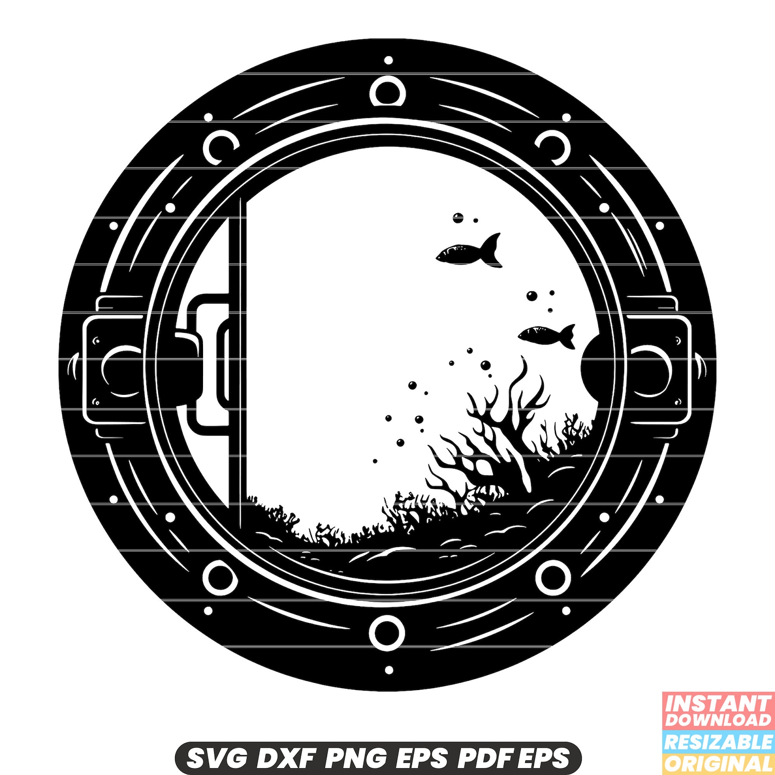 Submarine Window Porthole Underwater Dive Exploration Naval Technology ...