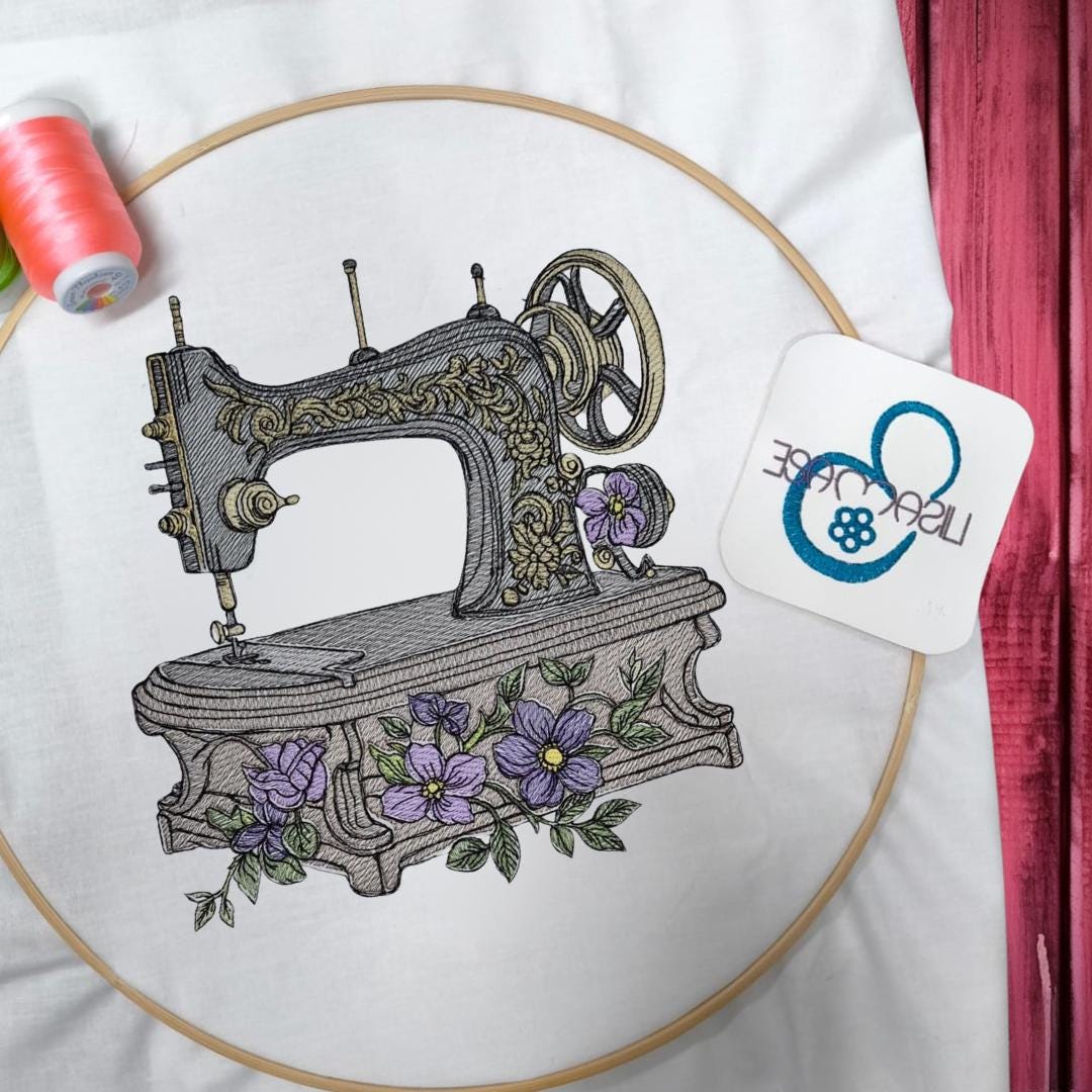Vintage Sewing Machine Embroidery File for Machine Embroidery - Etsy