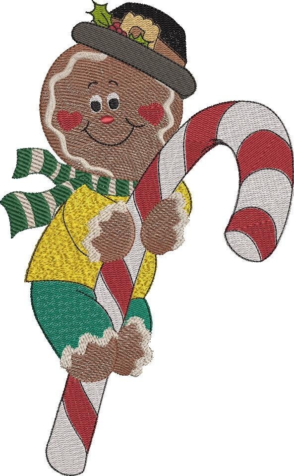 Gingerbread Man Embroidery File for Machine Embroidery - Etsy