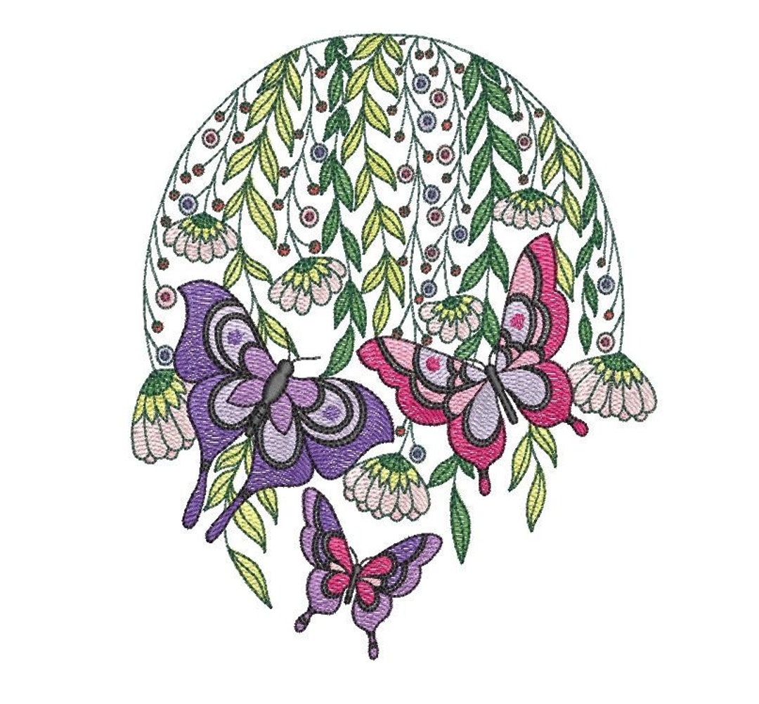 Butterfly Arch Embroidery Design for Machine Embroidery - Etsy