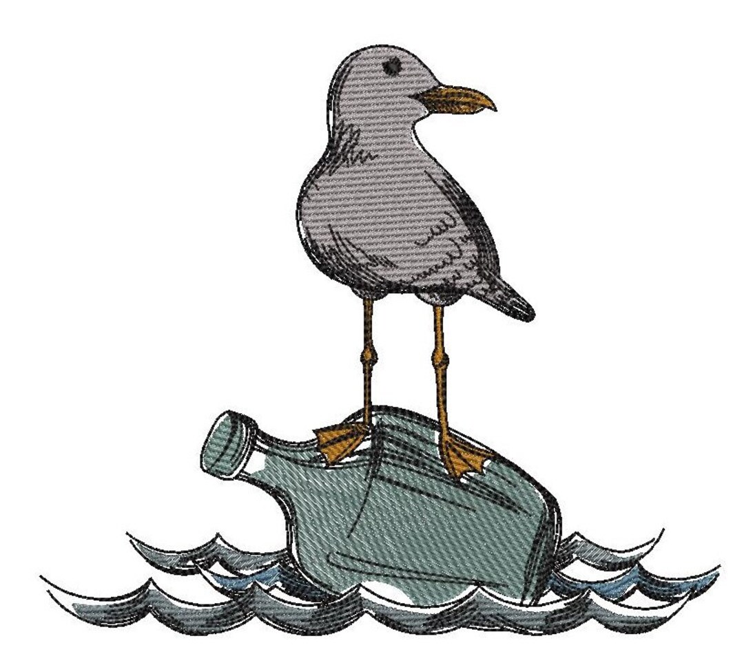 Seagull Maritime Embroidery File for Machine Embroidery - Etsy