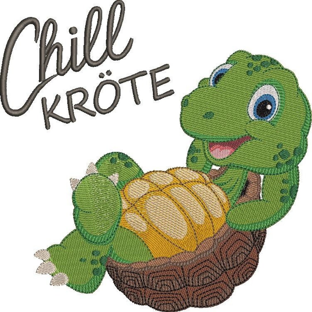 Chill Toad Embroidery Design Funny Motif for Turtle Lovers Embroidery ...