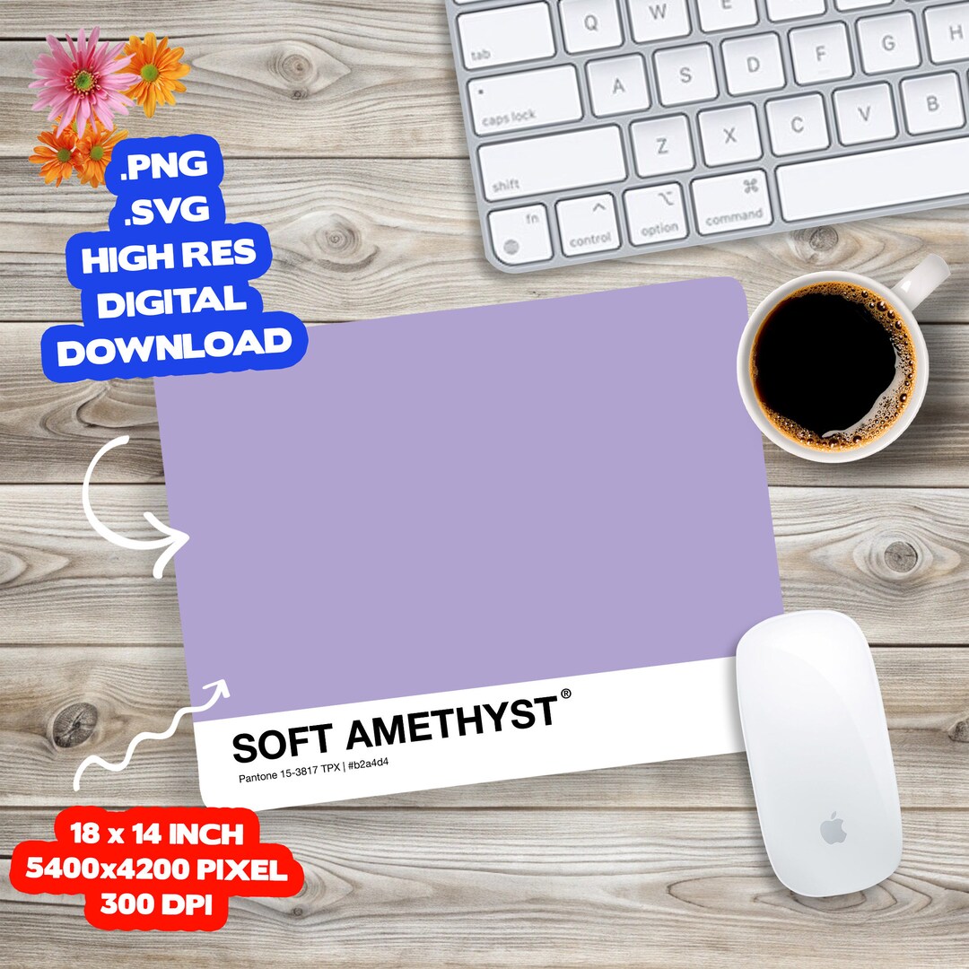 Pantone Soft Amethyst Digital Download Mouse Pad Sublimation Design PNG ...