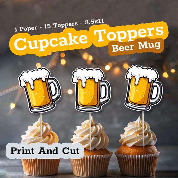 Beer Cake Topper - Etsy