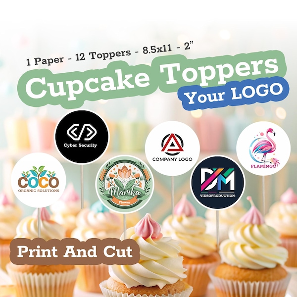 Logo Cupcake Toppers - Etsy