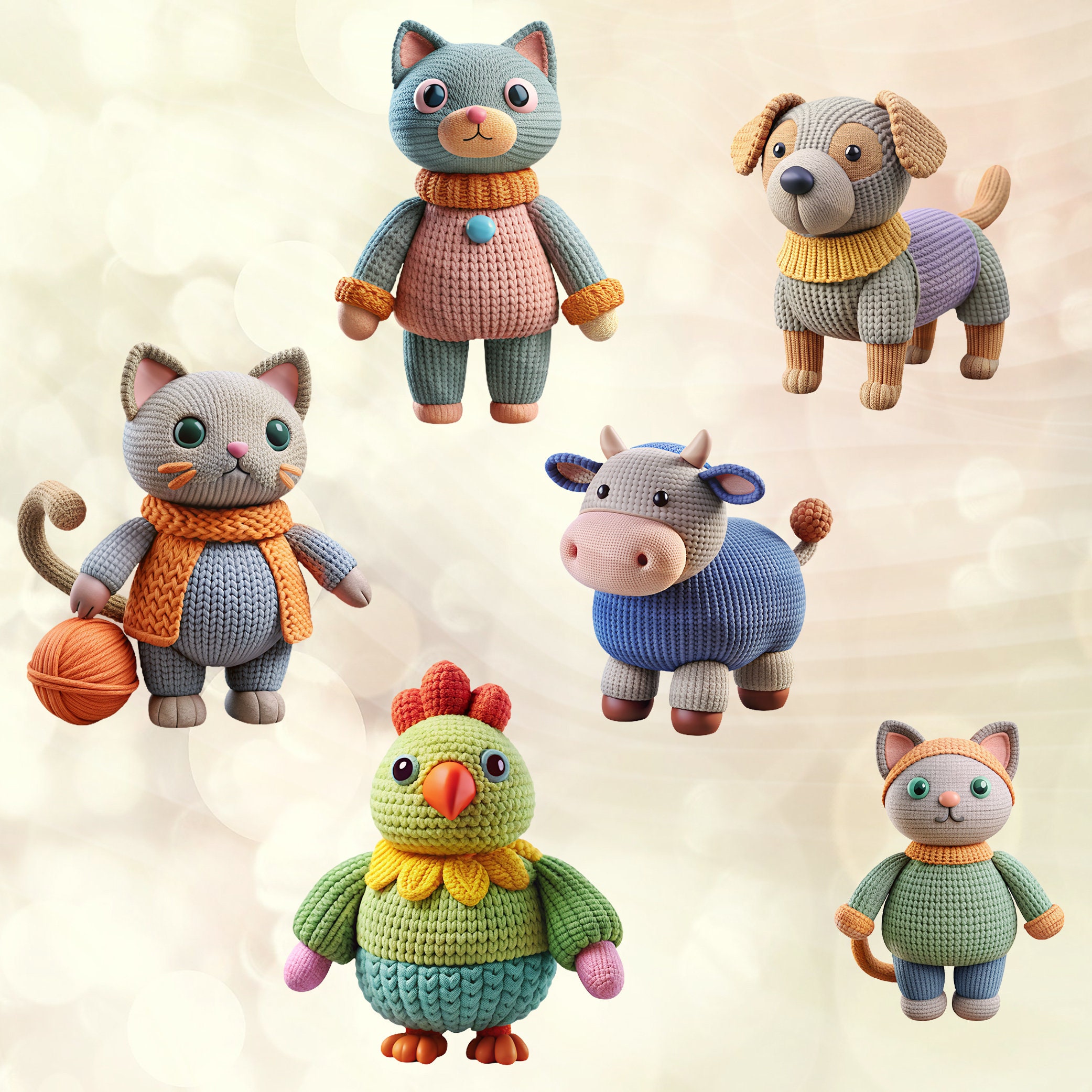 Cute 3D Icon Set, Transparent PNG Files, Instant Download, Colorful Zoo ...