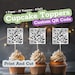 Custom QR CODE Cupcake Toppers 2.5 Digital Download, Qr Code Design for ...