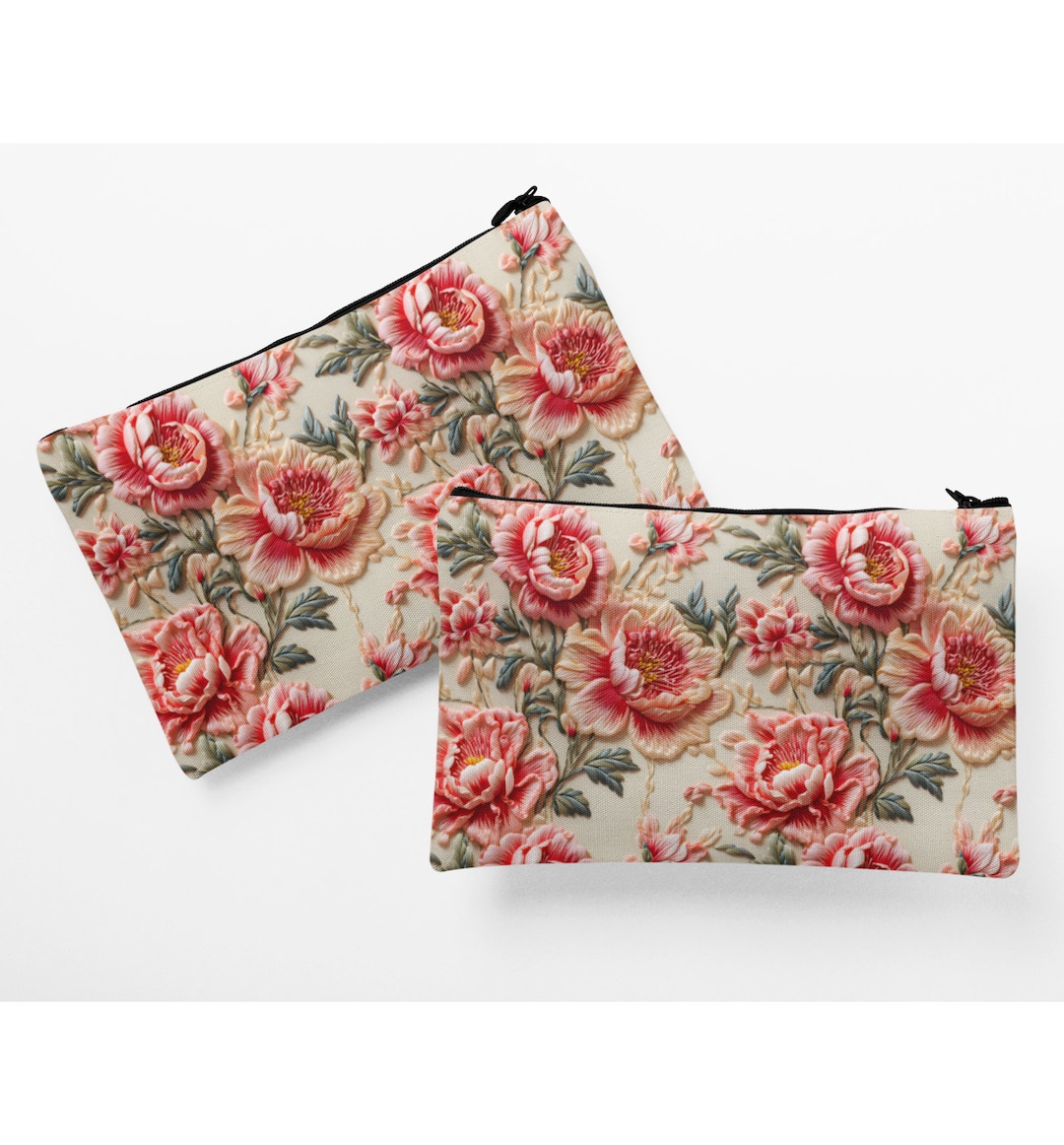 Flower Design Accessory Pouch, Pencil Pouch, Cute Makeup Bag ...