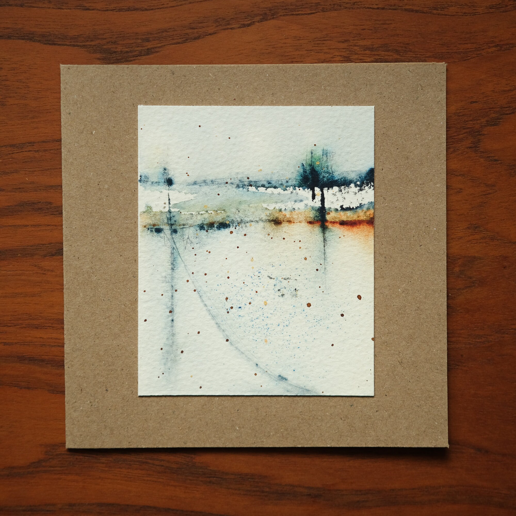 Original Abstract Watercolor Painting as Greeting Card - Etsy