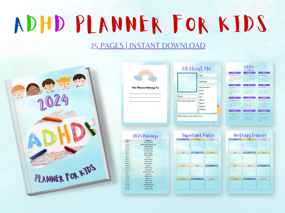 Adhd Planner Kids, Adhd Planner Printable, ADHD Productivity Planner ...
