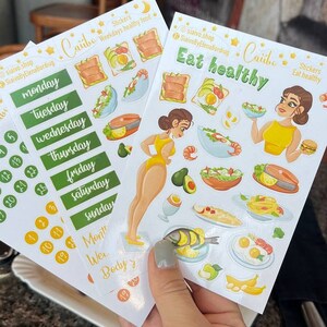 Sticker Sheet Healthy Food / Stickers Food, Scrapbooking Stickers ...