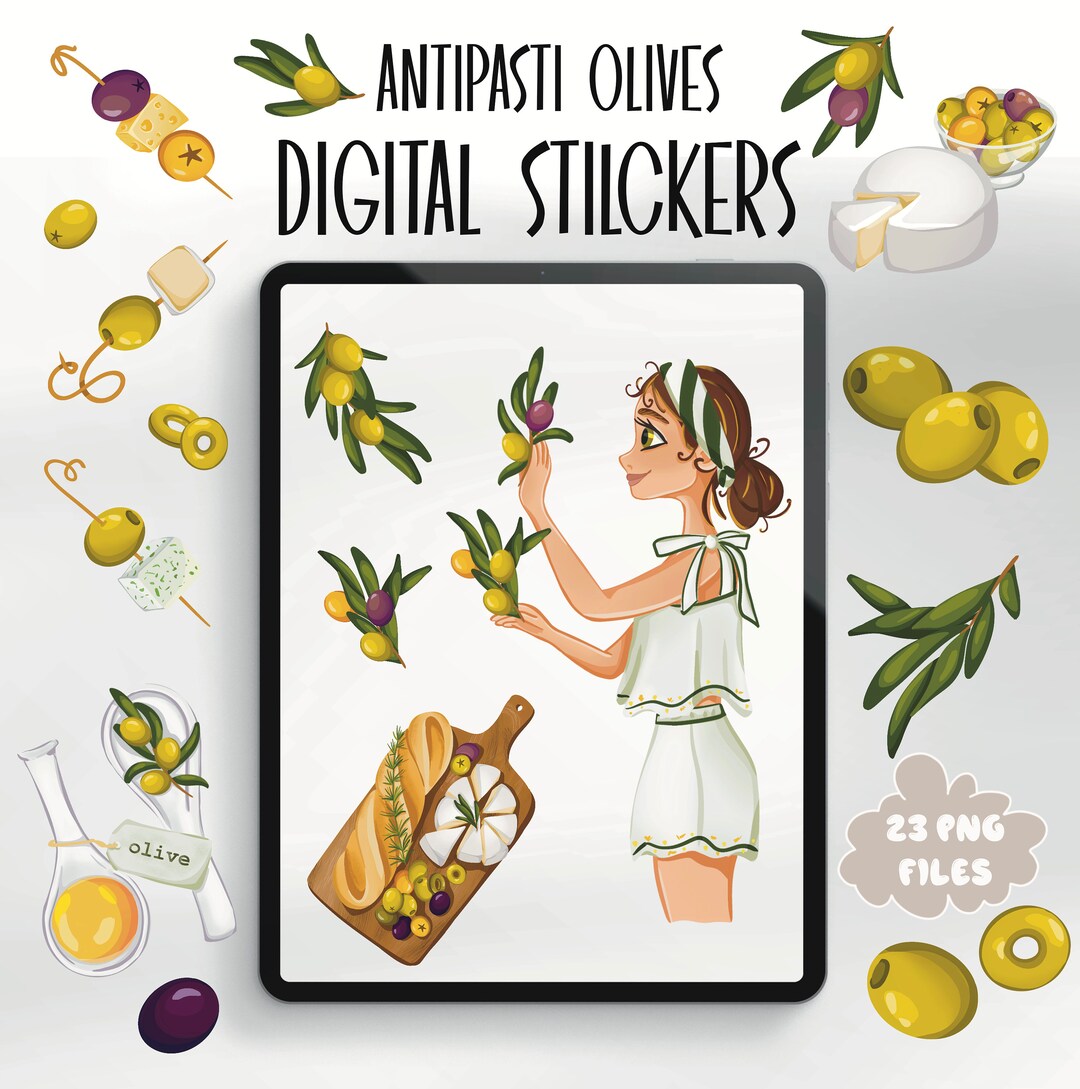 Digital Stickers Olives Digital Planner Stickers,digital Stickers Set ...