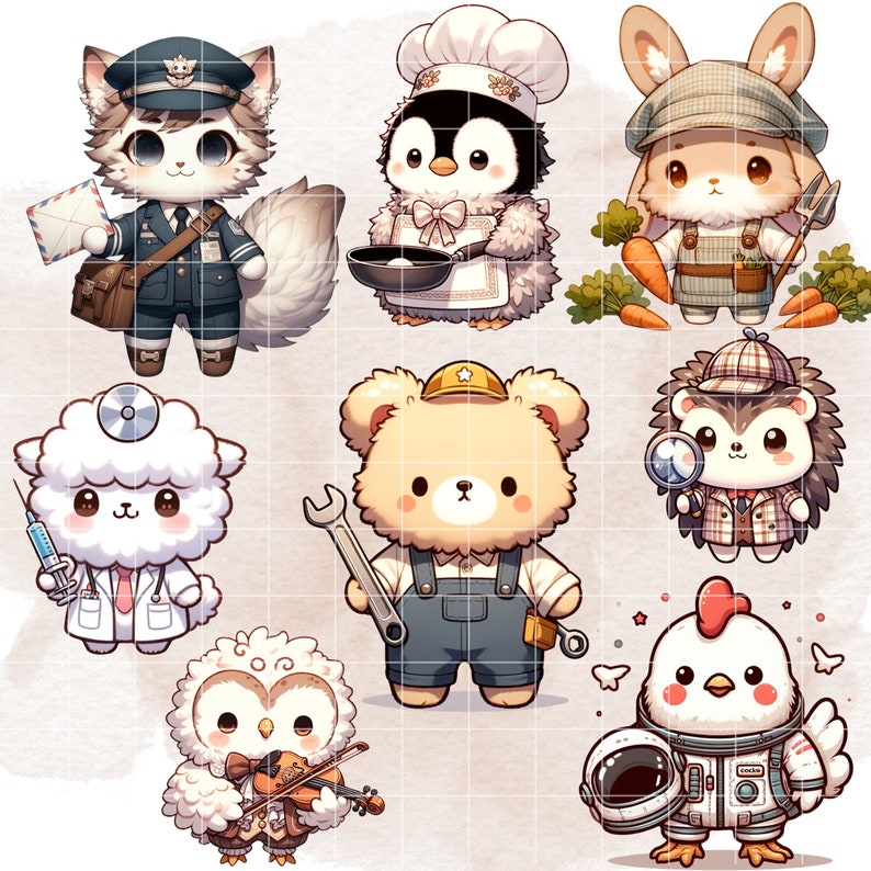 Animal Occupations/job Clipart - Etsy