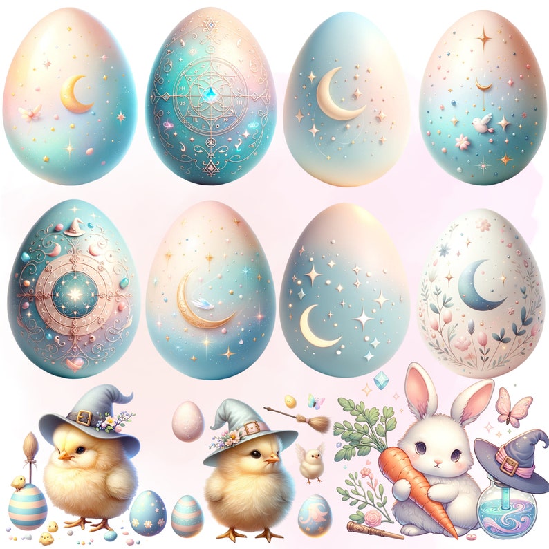 Enchanted Easter Wonders - Magical Easter Themed Clipart, 27 PNG Fantasy Collection - Etsy