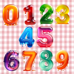 Jelly Delight Alphabet 3D Melted Jelly Letters and Numbers Clipart - Etsy