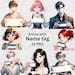 Anime Character Name Tags L Name Plate - Etsy