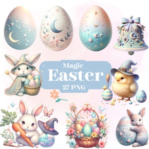 Enchanted Easter Wonders - Magical Easter Themed Clipart, 27 PNG Fantasy Collection - Etsy