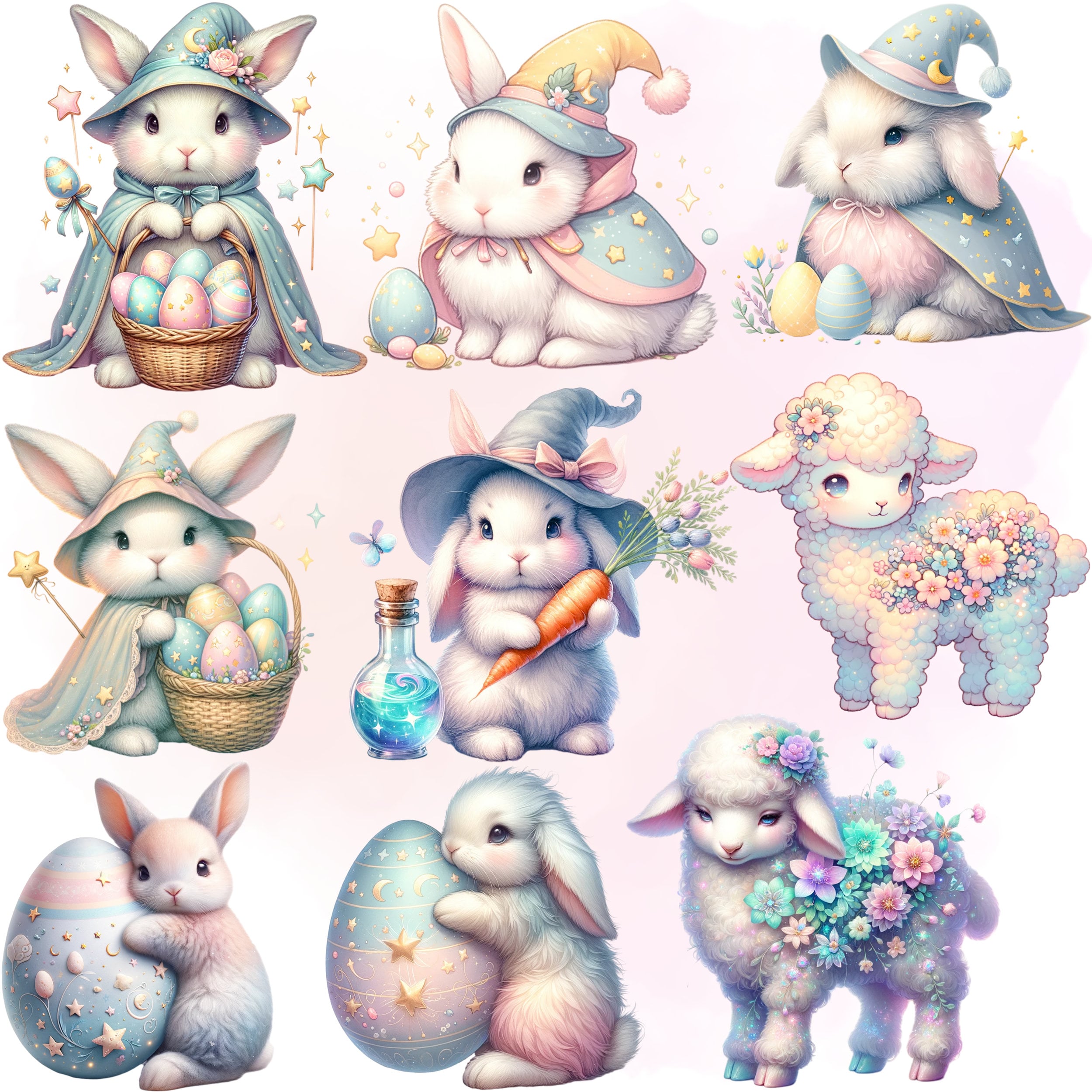 Enchanted Easter Wonders - Magical Easter Themed Clipart, 27 PNG ...