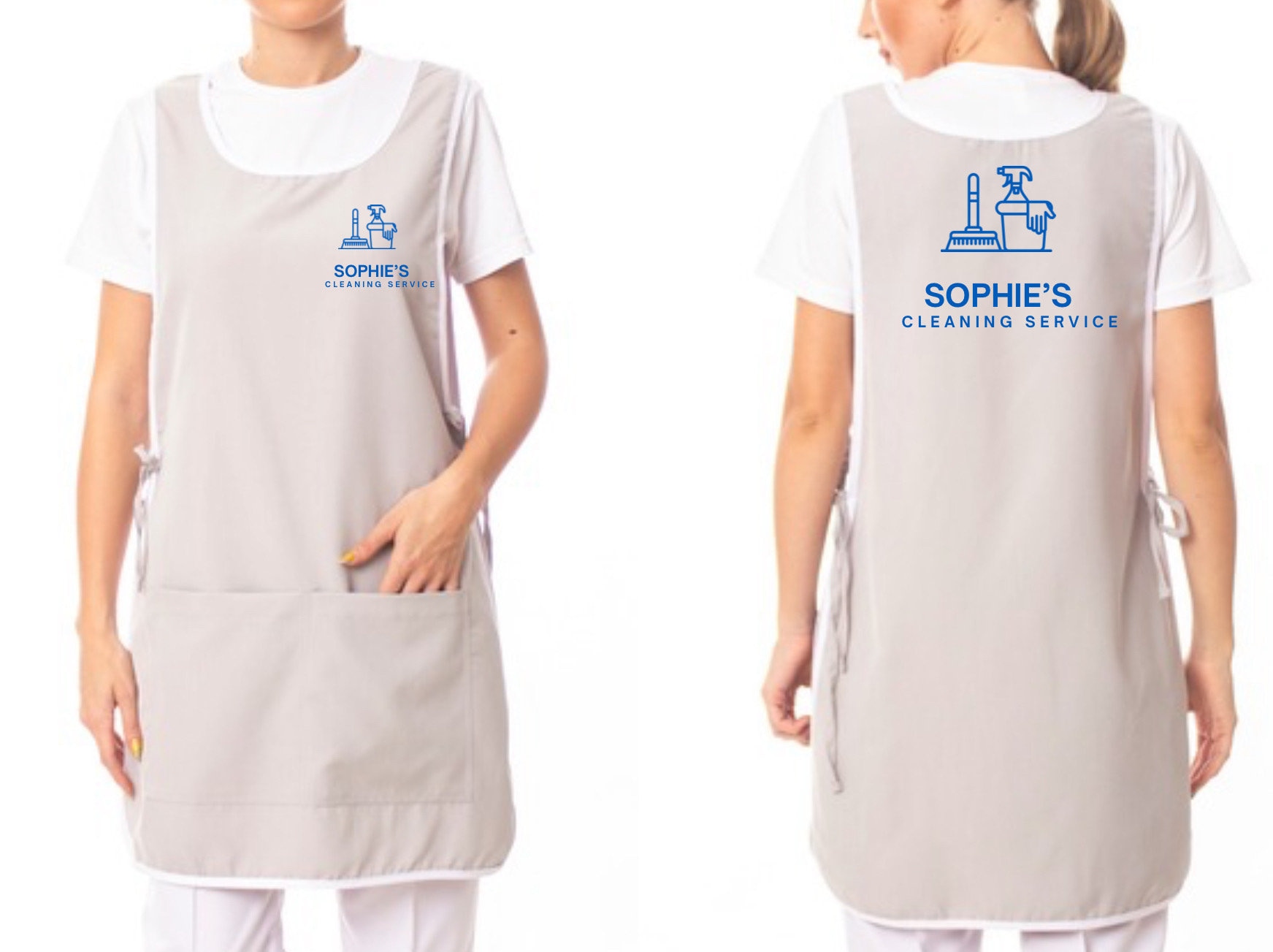 Personalised Front-pocketed Cleaning Tabard, Housekeeping Staff ...
