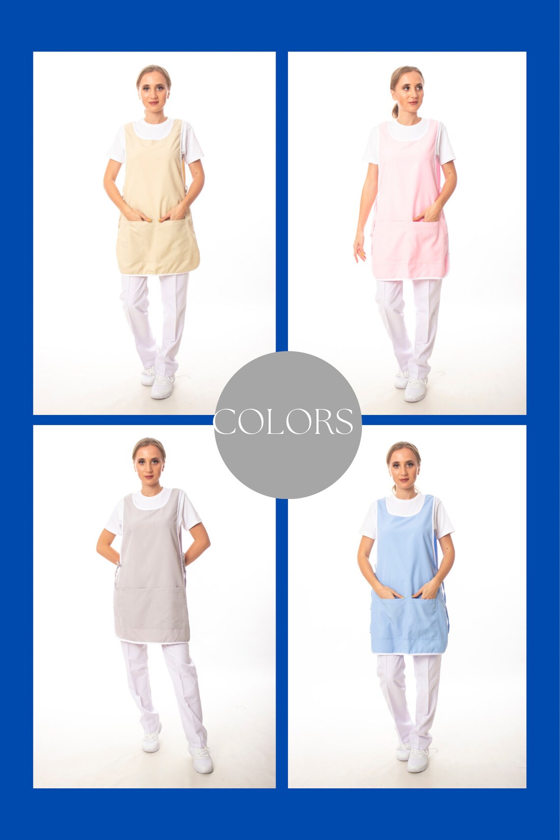 Personalised Front-pocketed Cleaning Tabard, Housekeeping Staff ...