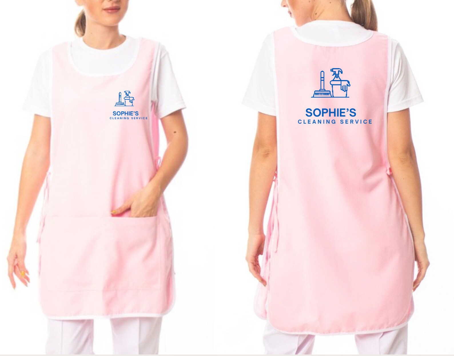 Personalised Front-pocketed Cleaning Tabard, Housekeeping Staff ...