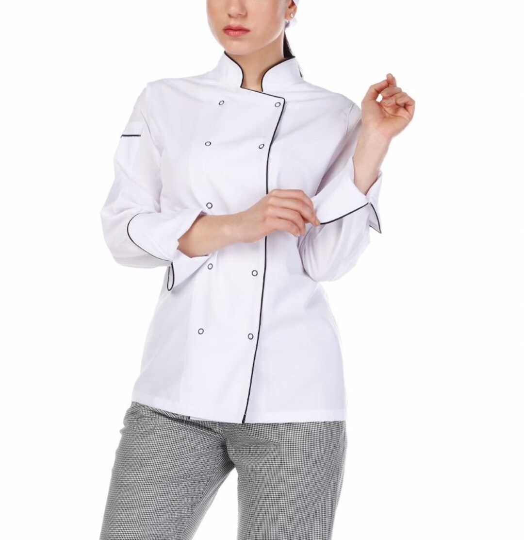 Women’s Chef Jacket With Custom Name Embroidery - Etsy
