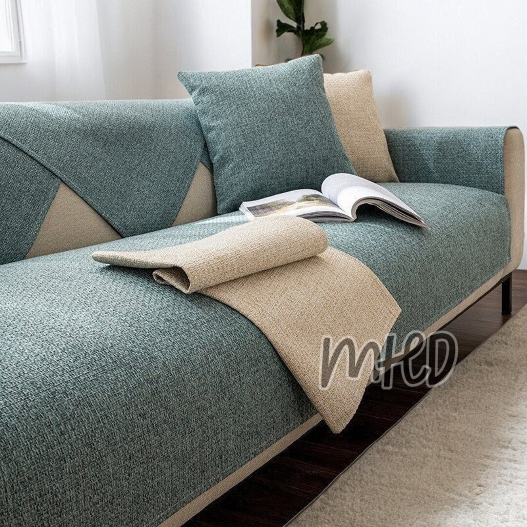 Soft Linen Couch Cover Linen Sofa Slipcover, Linen Settee Cover, Linen ...