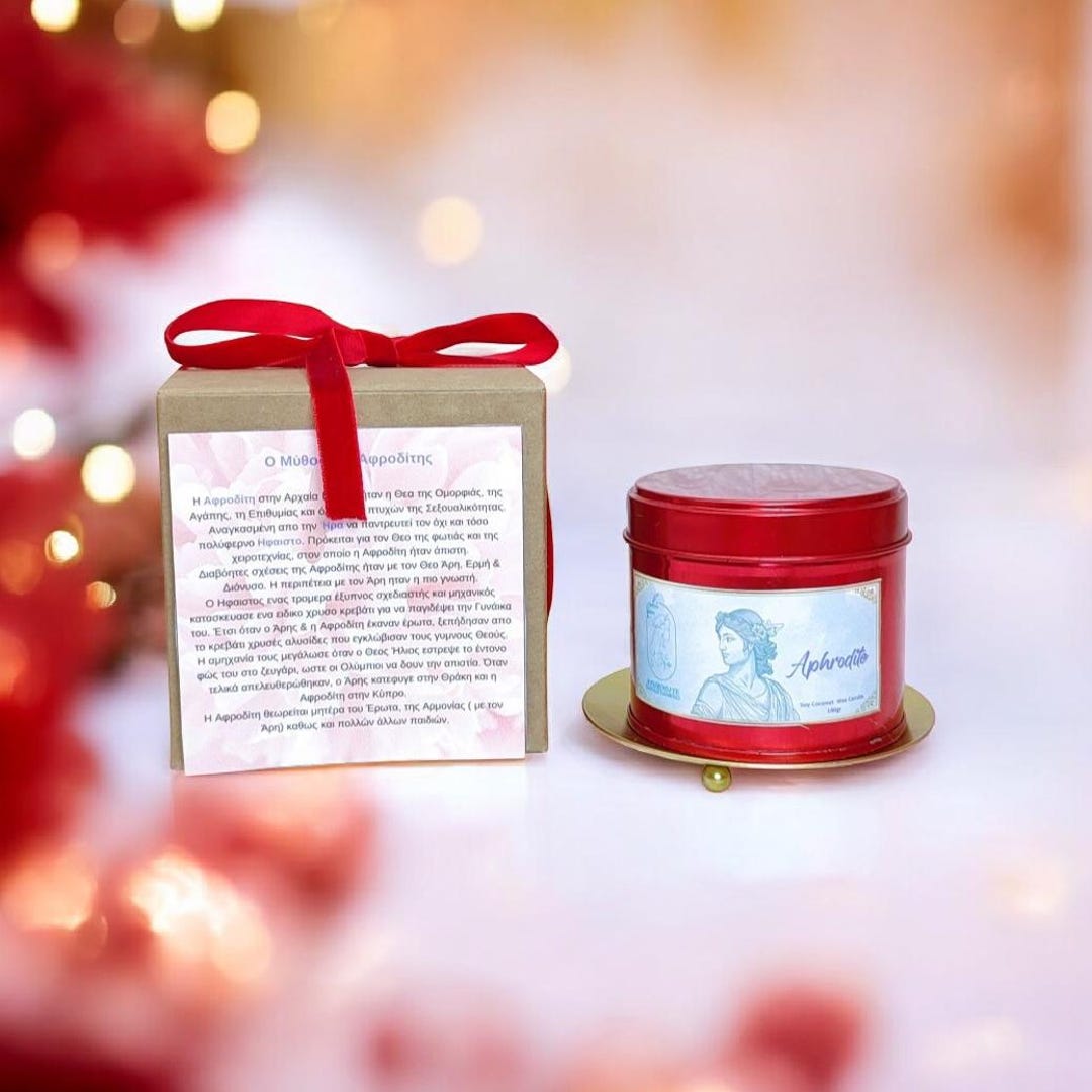 Aphrodite Soy Candle 180gr | Scented Soy Candle | Greek Myth | Themed ...