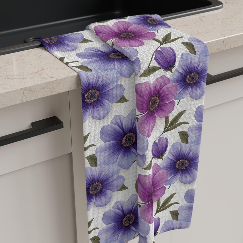 Purple Tea Towel - Etsy