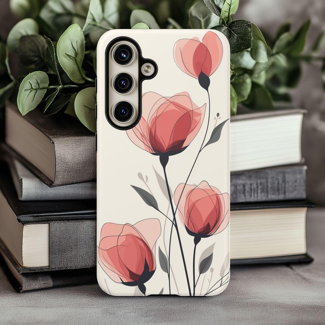 Boho Phone Case Floral Rose Aesthetic Bohemian Phone Case Minimalist ...
