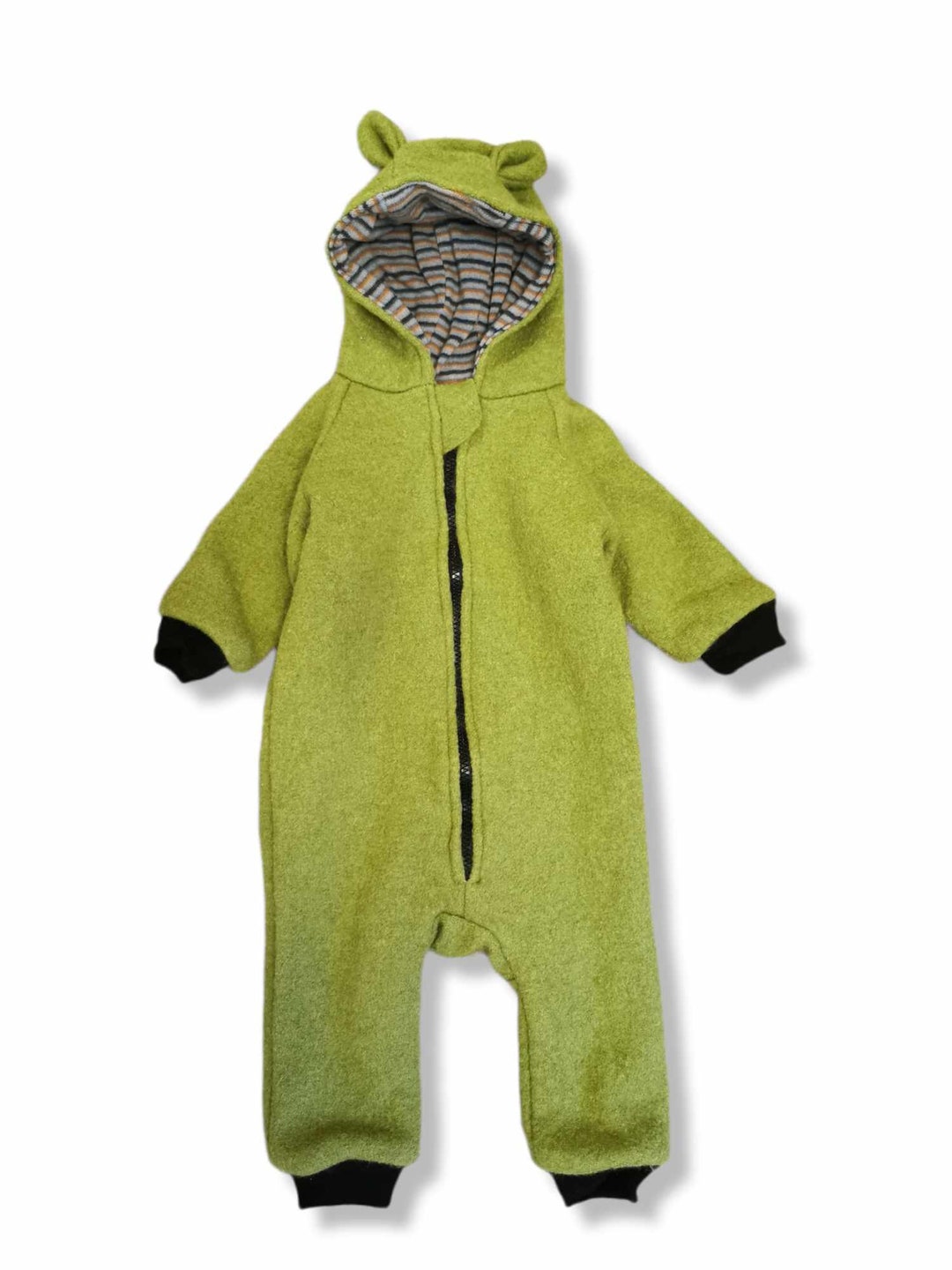 Kids Overalls 3m-4ym Warm Wool Toddler Overall With Bear Ears Hood ...