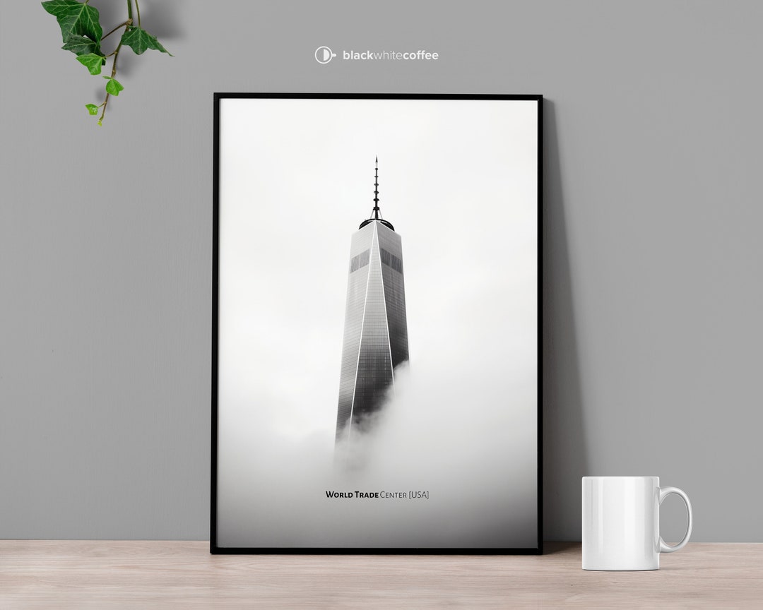 WTC Poster, WTC World Trade Center Poster, minimalistisches schwarz ...