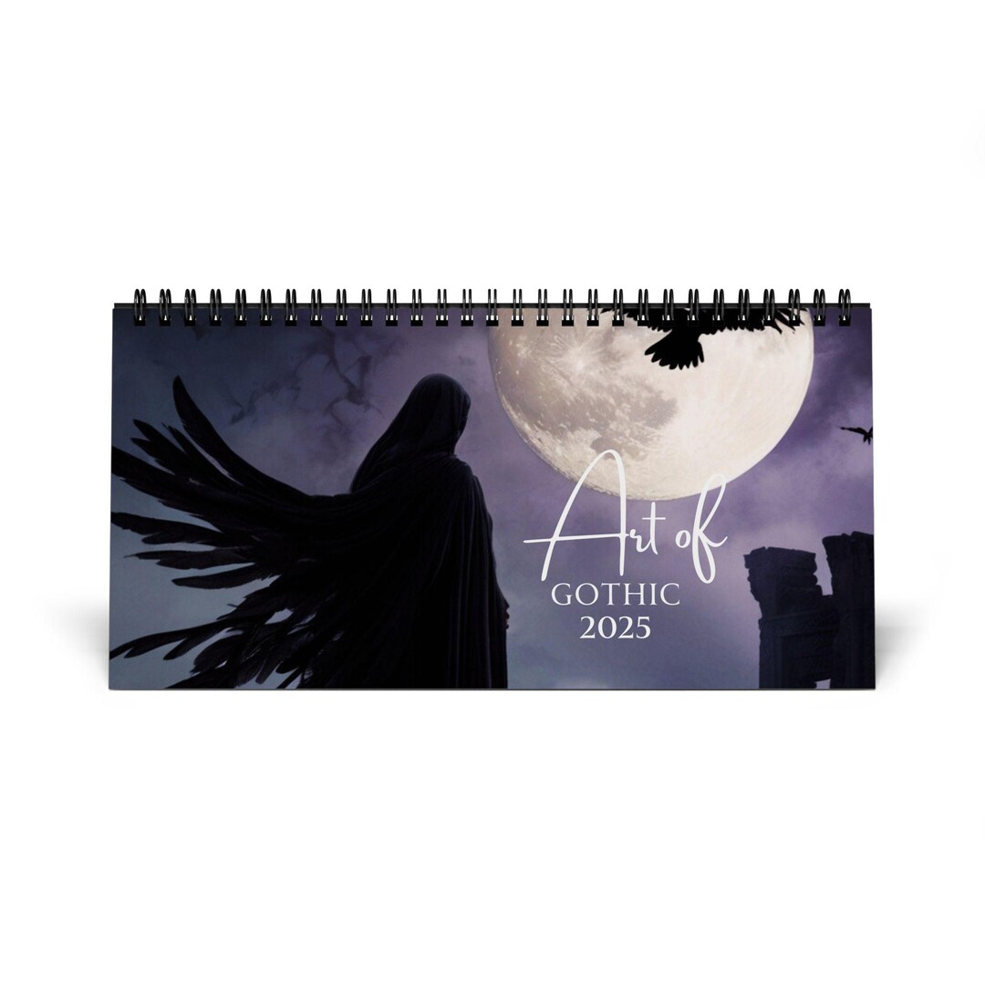 Art of Gothic Desk Calendar A3 A4 2025 Castle Ruins, Ravens, Moon ...