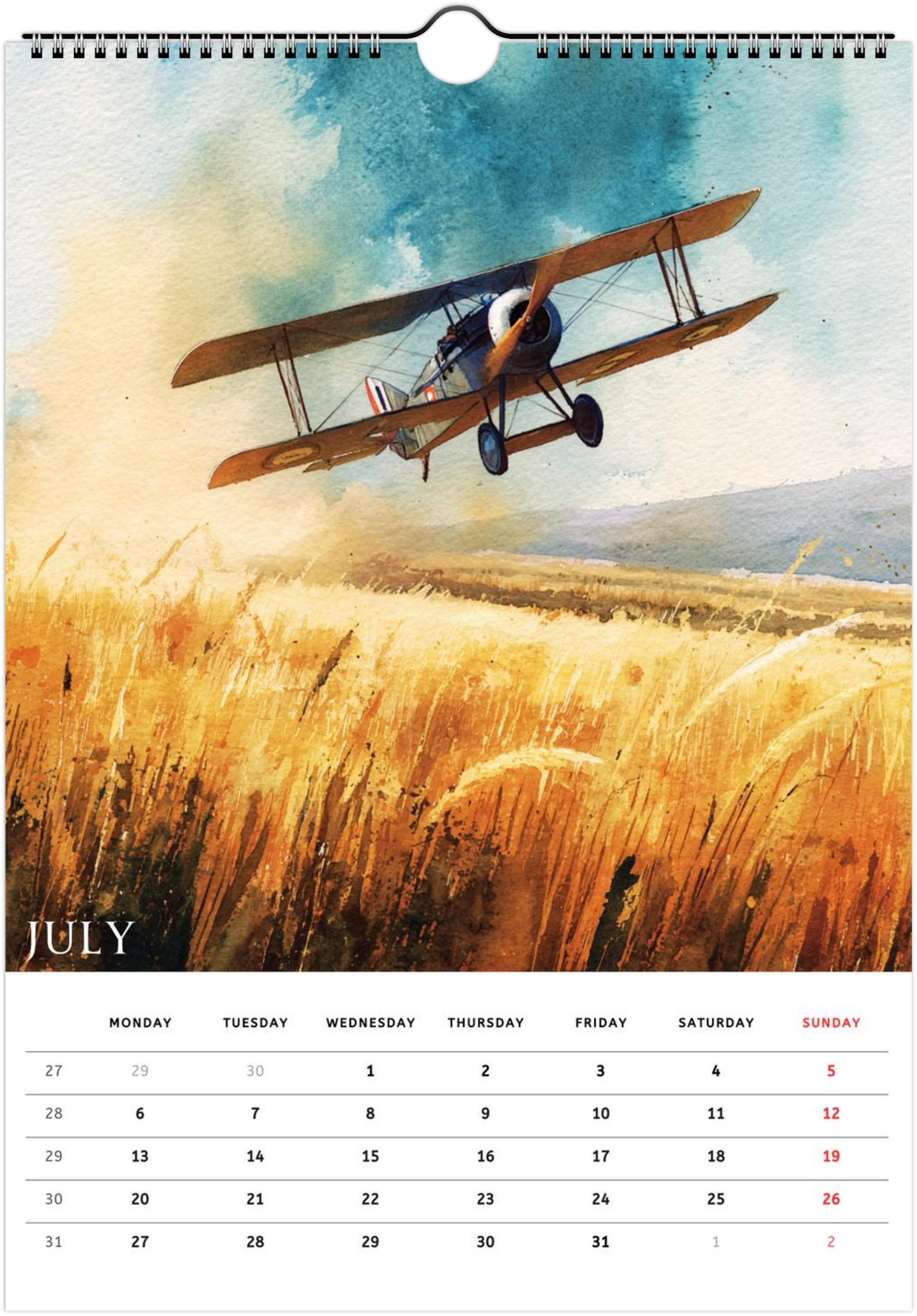 Art of Airplanes Wall Calendar A3 A4 2026 – Airplanes, Aviation, Jet ...