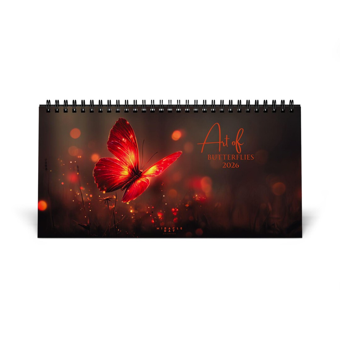 Butterflies Desk Calendar 2026 Art Calendar #TK0028 - Etsy