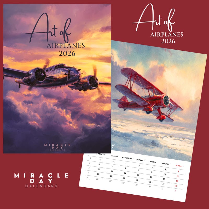 2026 Airplane Calendar - Etsy