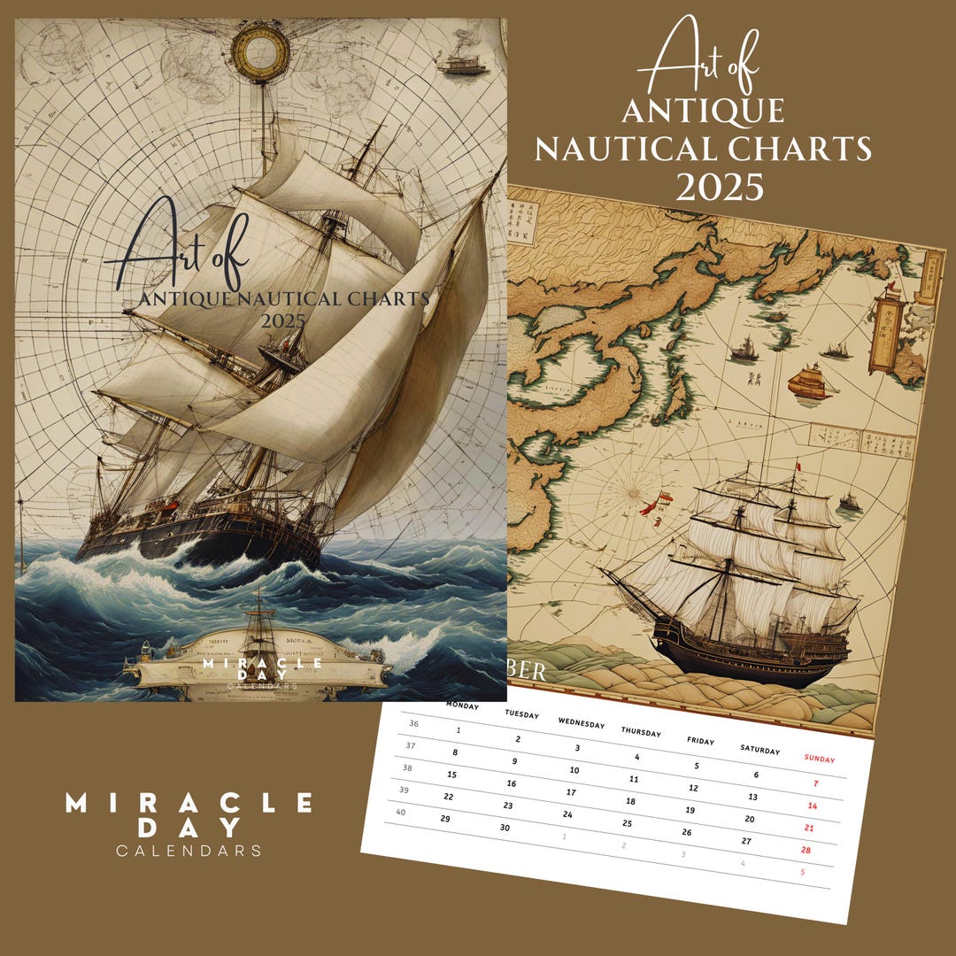 Art of Antique Nautical Charts A3 A4 2025 – Nautical Chart, Nautical ...